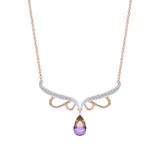 Шейное украшение с фианитами и кварцами природными МОСКОВСКИЙ ...