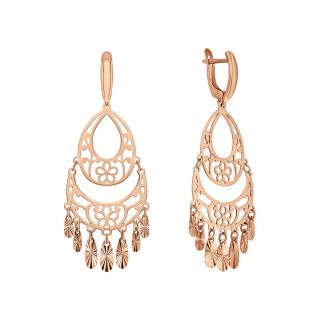 Золотые серьги SERGEY GRIBNYAKOV 14-01-0000-11686*: розовое золото 585 ...