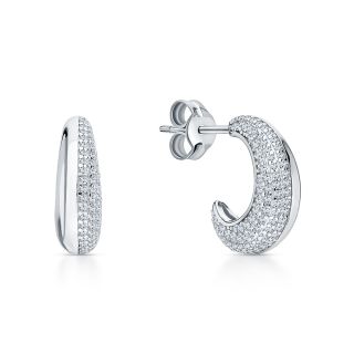 Серебряные серьги с фианитами SUNLIGHT S56717-C9W-01: белое серебро 925 ...